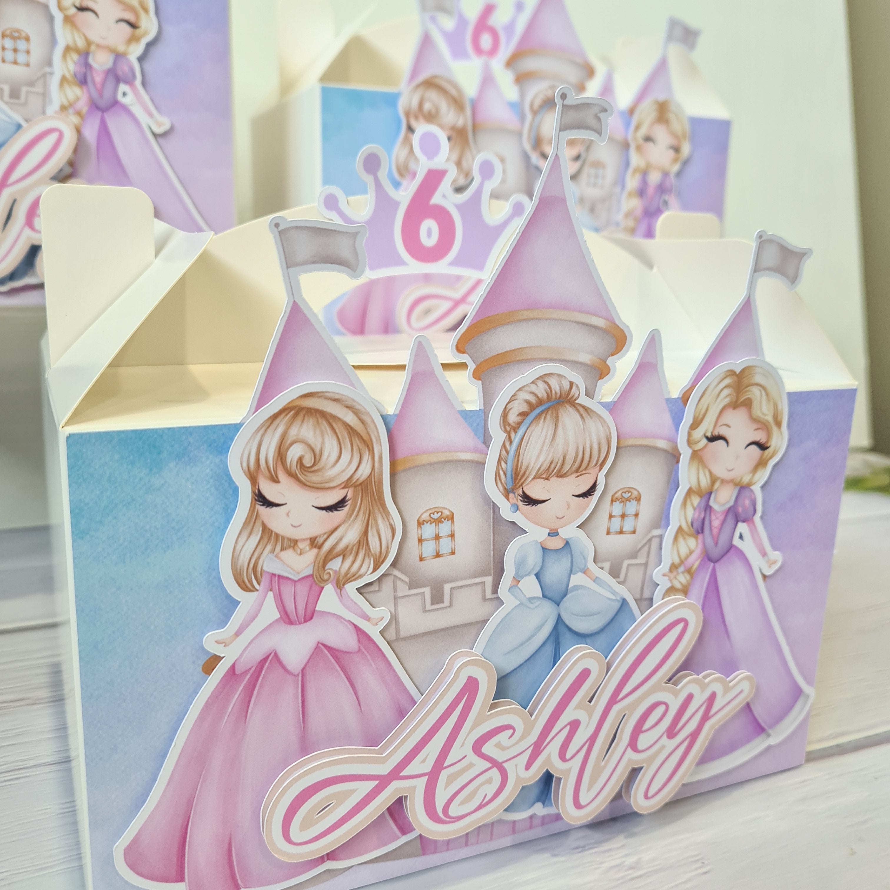 Princess Party Favour Box – Summer Print & Party