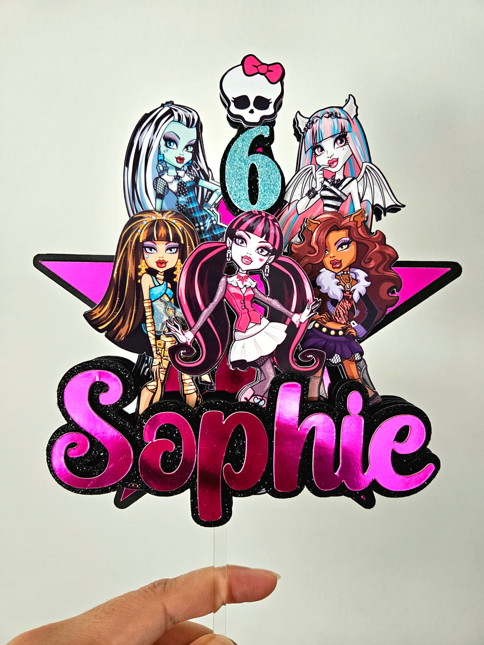 Monster High Theme Cake Topper – Summer Print & Party