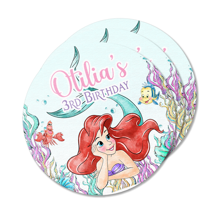 Ariel Inspired Little Mermaid Stickers Pack – Summer Print & Party