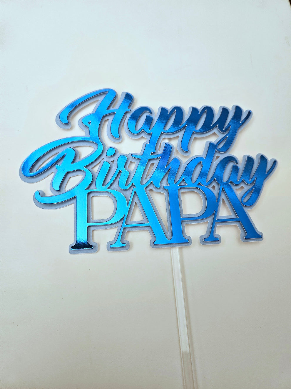 Custom Layered Cake Topper – Summer Print & Party