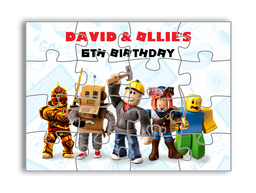 Roblox Personalised Mini Puzzles – Summer Print & Party