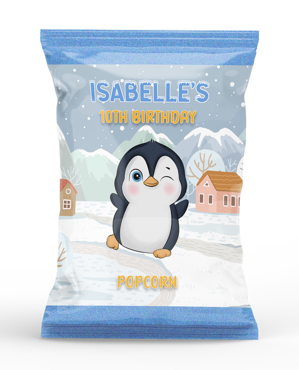 Penguin Theme Popcorn Bag – Summer Print & Party